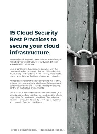 The 15 best cloud security practices | PDF