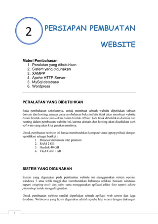 Ebook 2 jam membuat website sekolah dengan mudah dan cepat | PDF