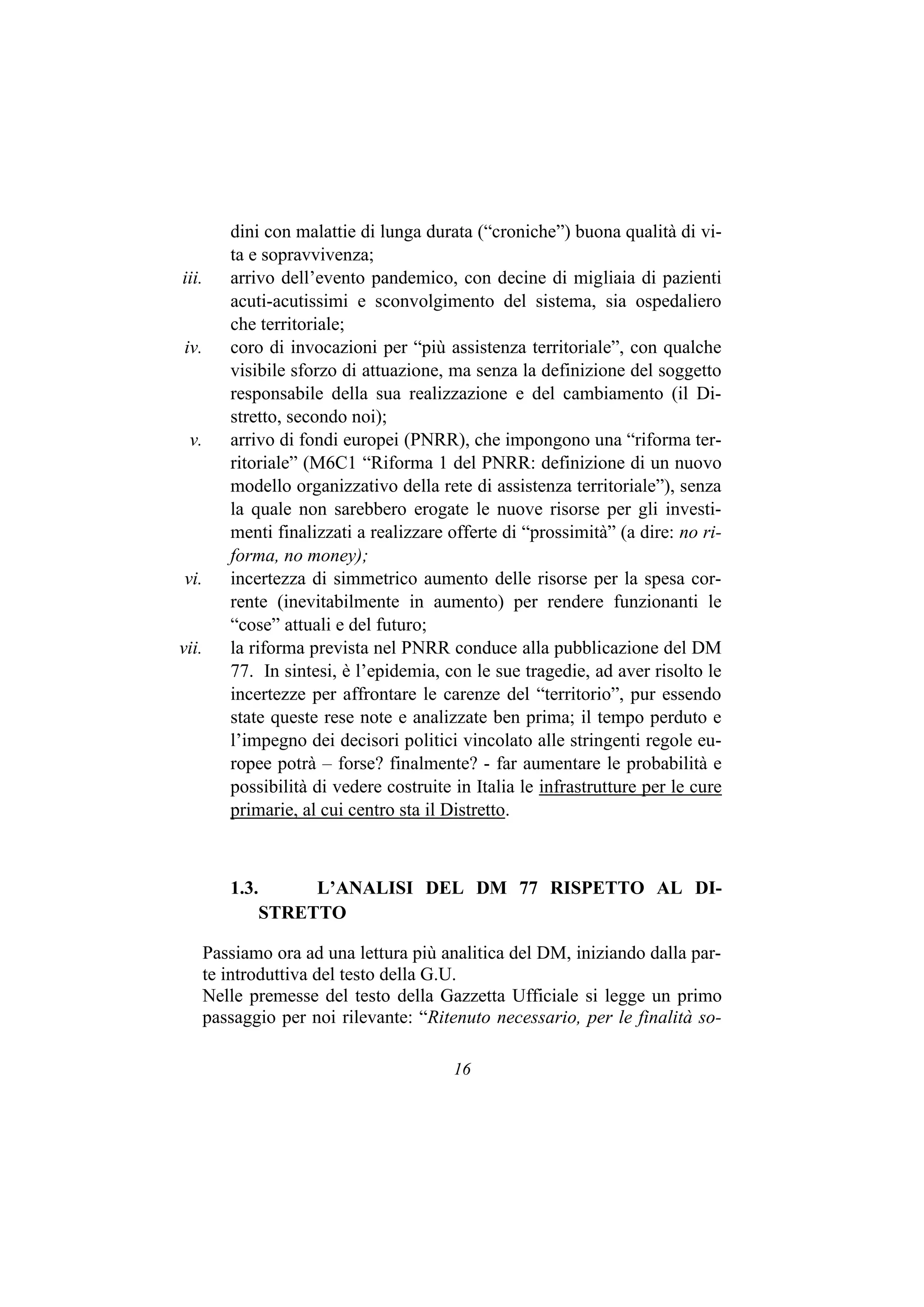 IL DM 77/2022 SULL'ASSISTENZA SANITARIA TERRITORIALE | PDF