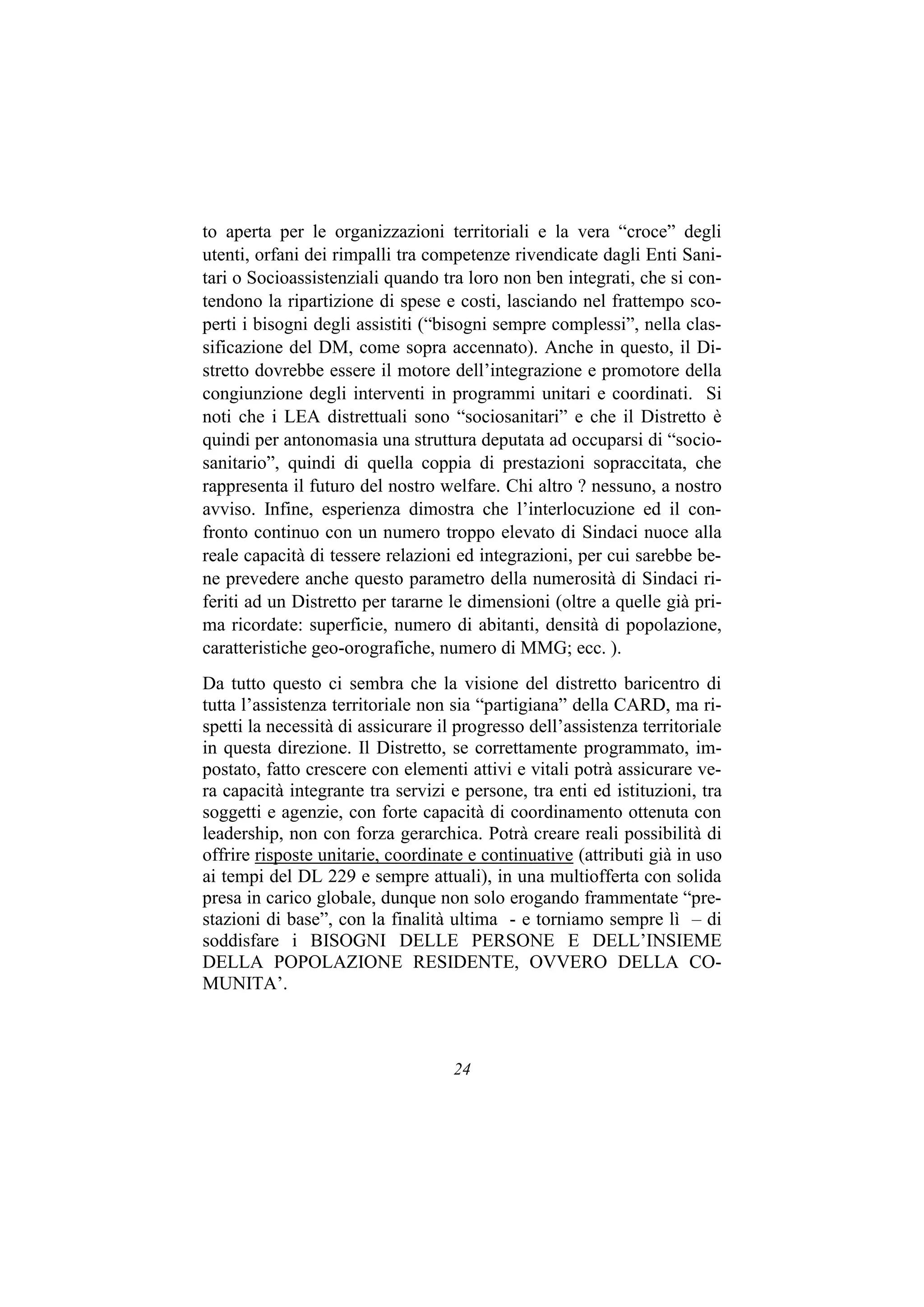 IL DM 77/2022 SULL'ASSISTENZA SANITARIA TERRITORIALE | PDF
