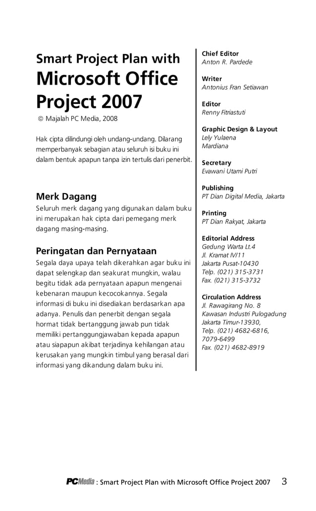 Ebook Belajar Mengoperasikan Microsoft Project | PDF