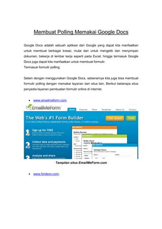 Ebook cara mudah membuat polling di internet | PDF