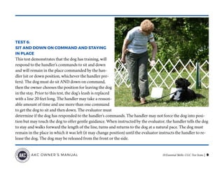 AKC Canine Good Citizen (CGC) Test Items | PDF
