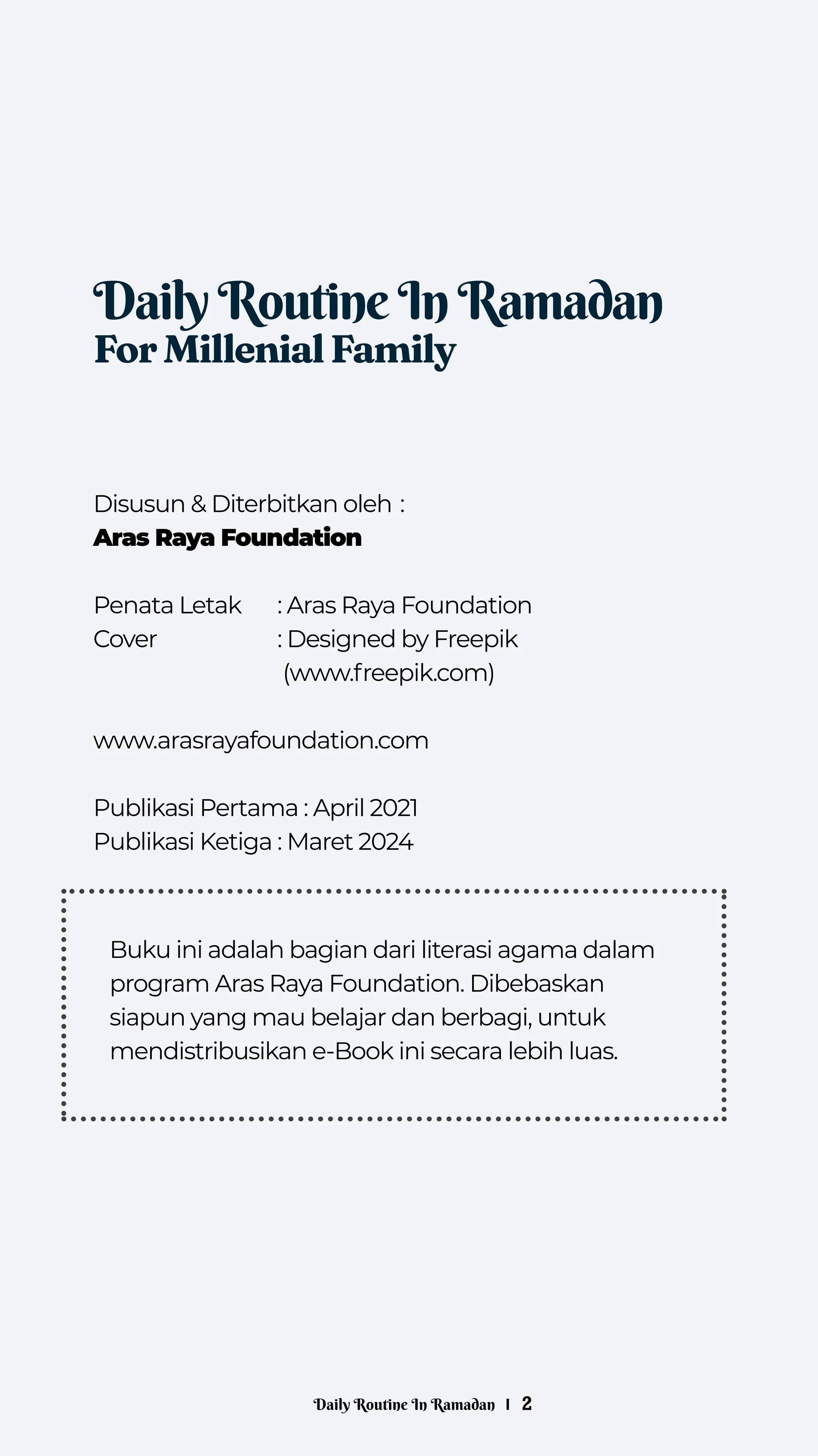 eBook Daily Routine In Ramadan 2024 by Aras Raya Foundation.pdf