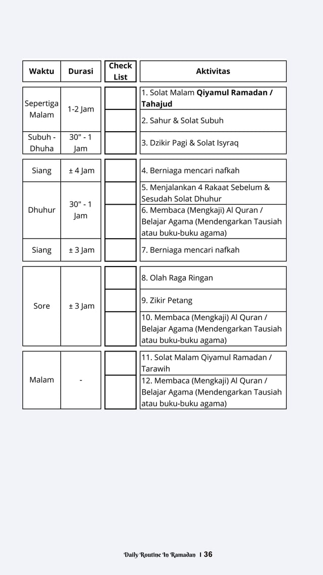 eBook Daily Routine In Ramadan 2024 by Aras Raya Foundation.pdf