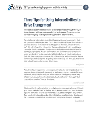 68 Tips for E-Learning Engagement & Interactivity 2013 | PDF