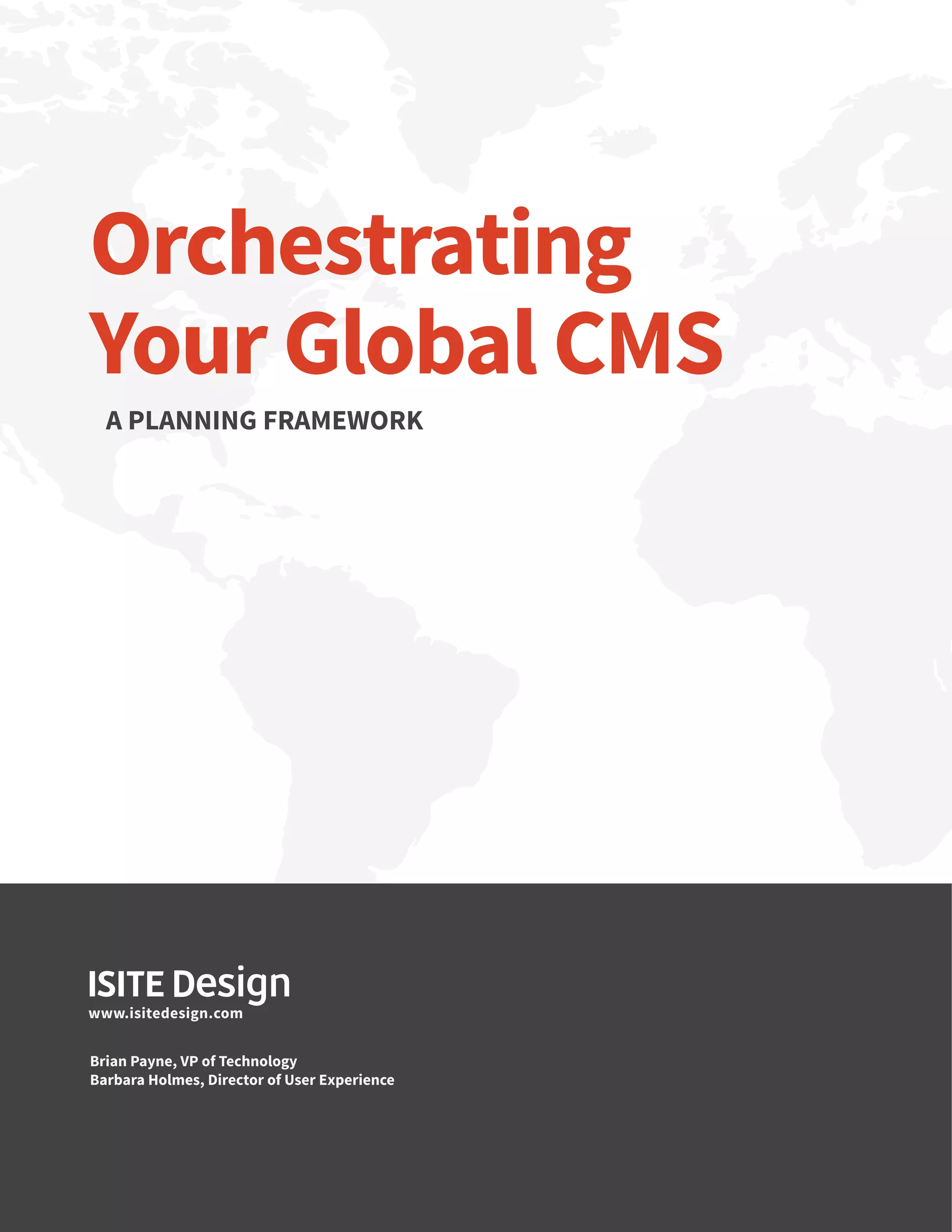 Orchestrating Your Global Cms A Planning Framework Pdf