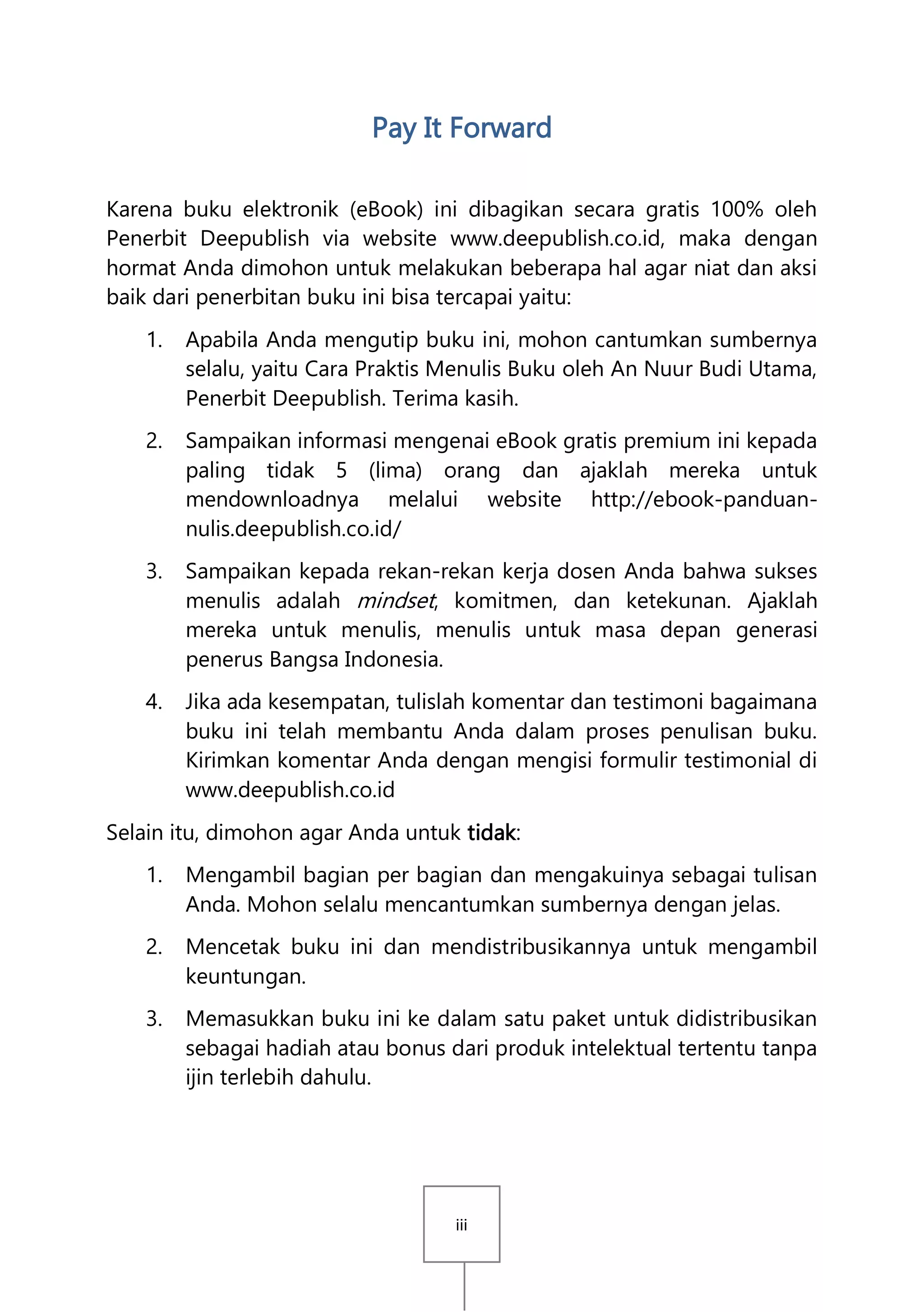Ebook gratis premium panduan menulis buku penerbit deepublish revisi | PDF
