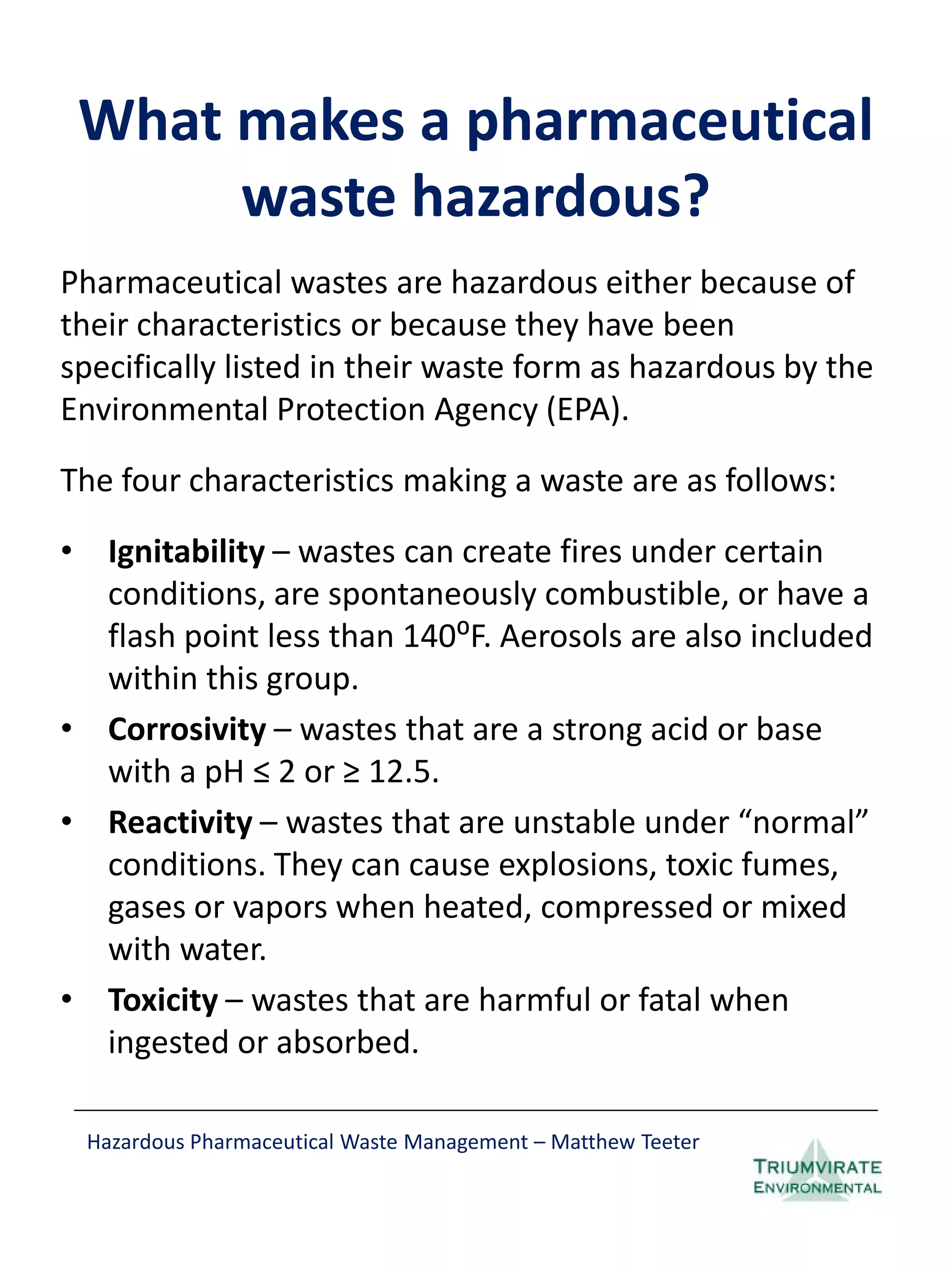 Ebook hazardous pharmaceutical waste management | PDF