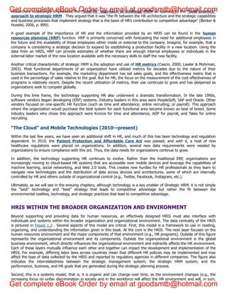 eBook Human Resource Information Systems 5e Richard Johnson. Kevin Carlson, Michael Kavanagh.pdf