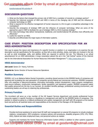 eBook Human Resource Information Systems 5e Richard Johnson. Kevin Carlson, Michael Kavanagh.pdf