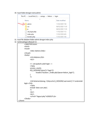 Ebookl membuat login php7+mysqli | PDF