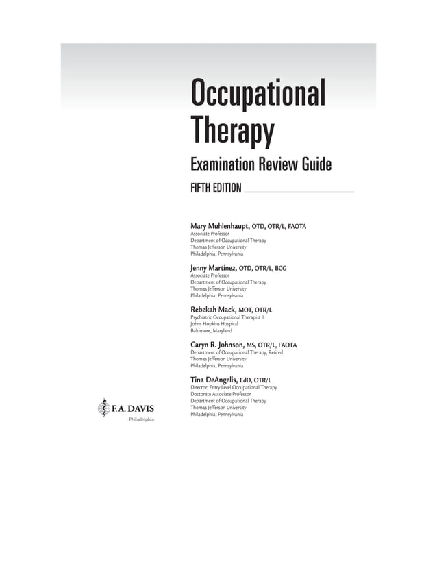 eBook Occupational Therapy Examination Review Guide with Davis Edge 5th ...