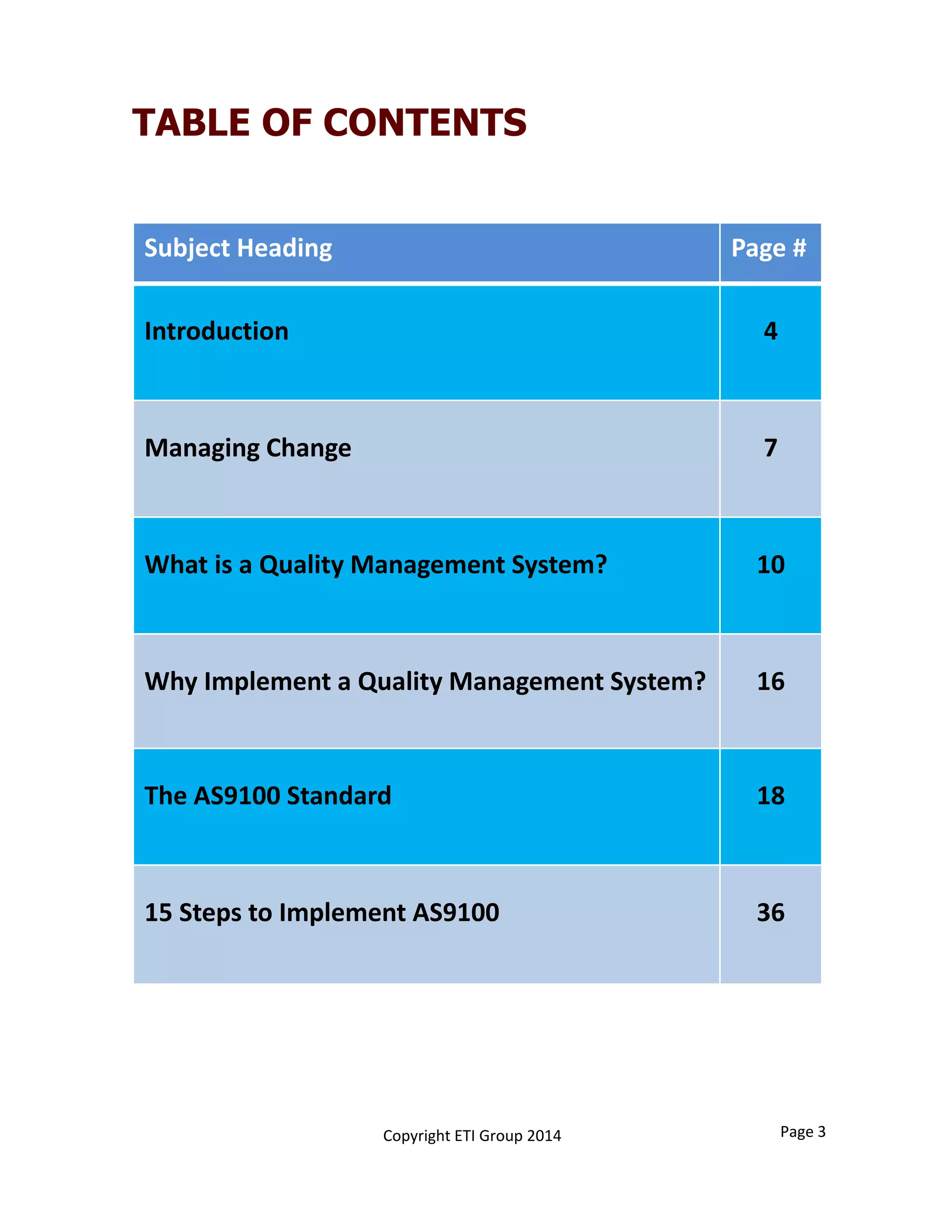 Ebook on how to implement an as9100 | PDF