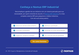 E-book PCP - Planejamento e Controla de Produção | PDF