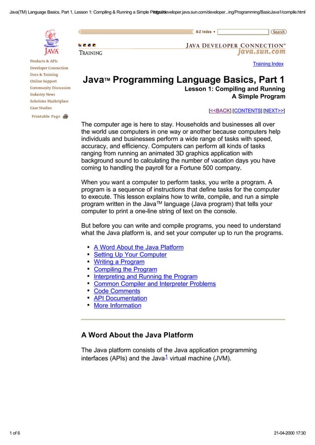 (Ebook pdf) java programming language basics | PDF (Ebook pdf) java programming language basics | PDF