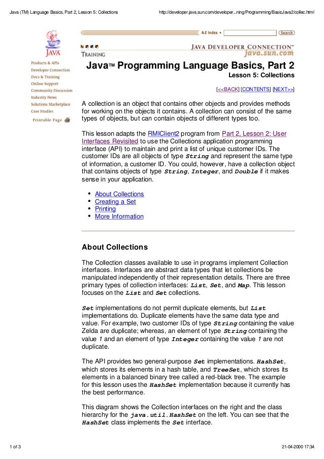 Ebook Pdf Java Programming Language Basics