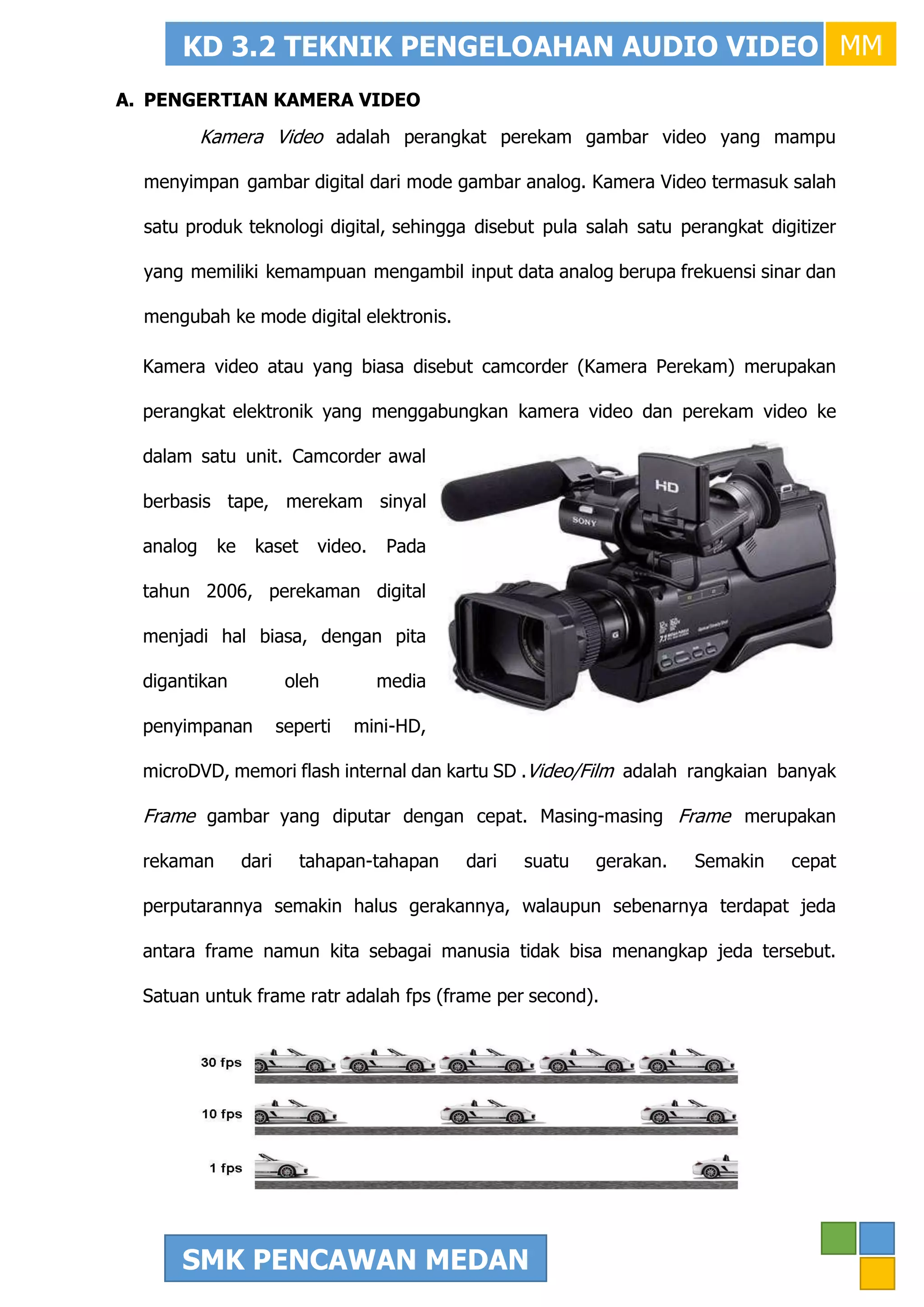 MODUL PENGOPRASIAN KAMERA VIDEO | PDF