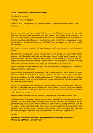 Buku Digital People Development Evolution - Rahasia Evolusi Trainer ...