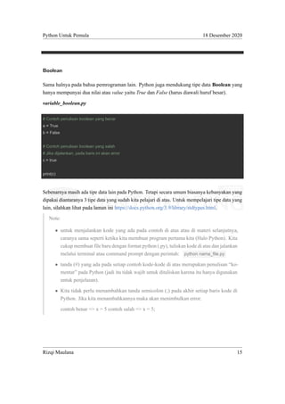 Ebook python untuk pemula | PDF