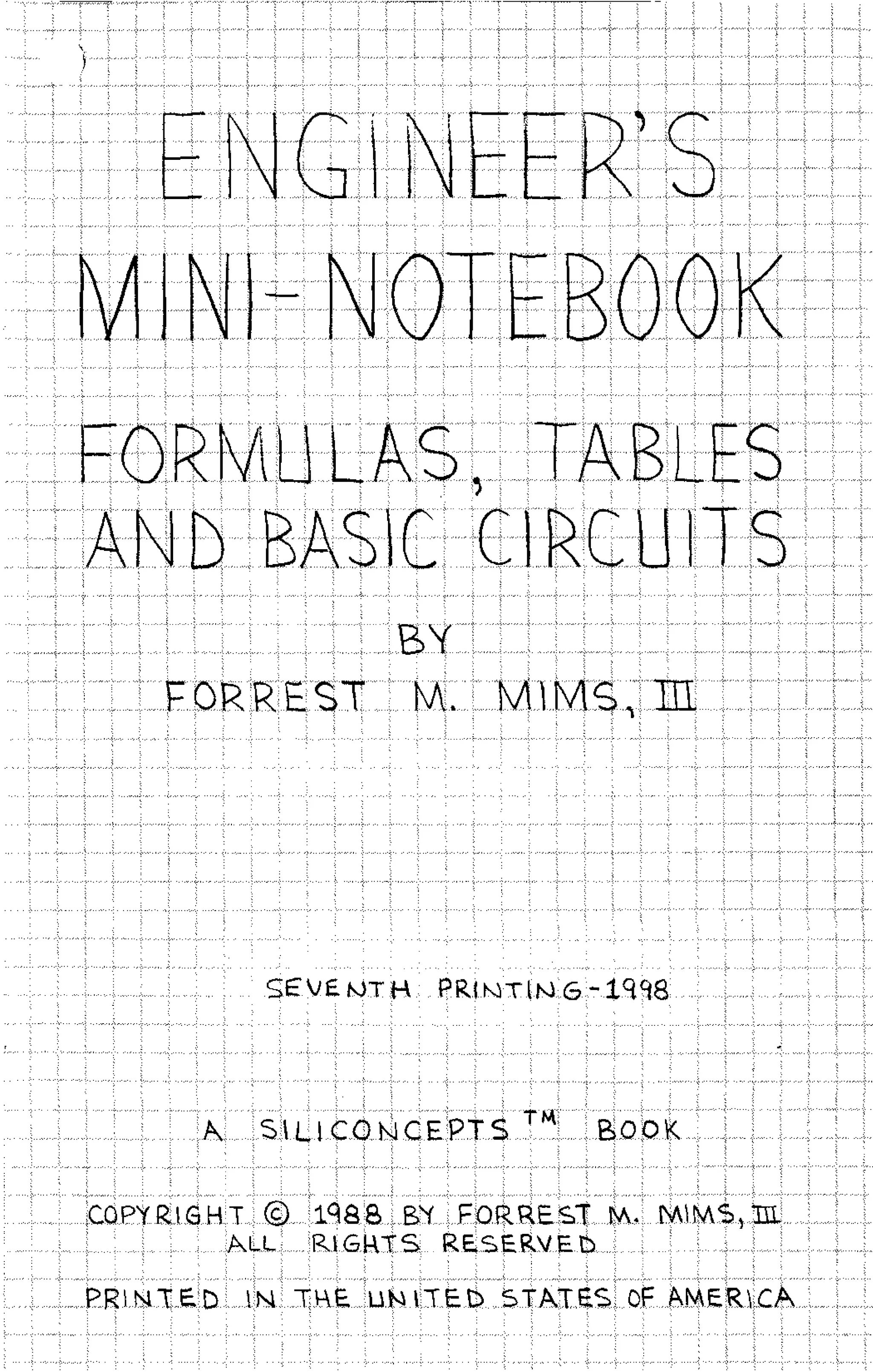 (Ebook) radio shack mini-notebook - formulas tables basic circuits | PDF
