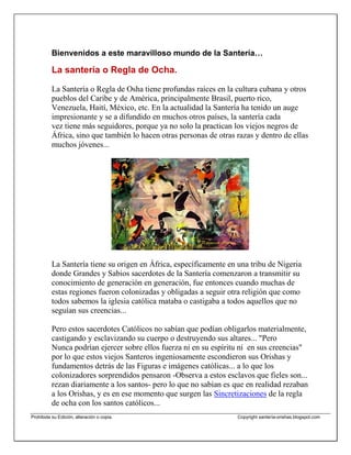 Ebook santeria y sus orishas | PDF