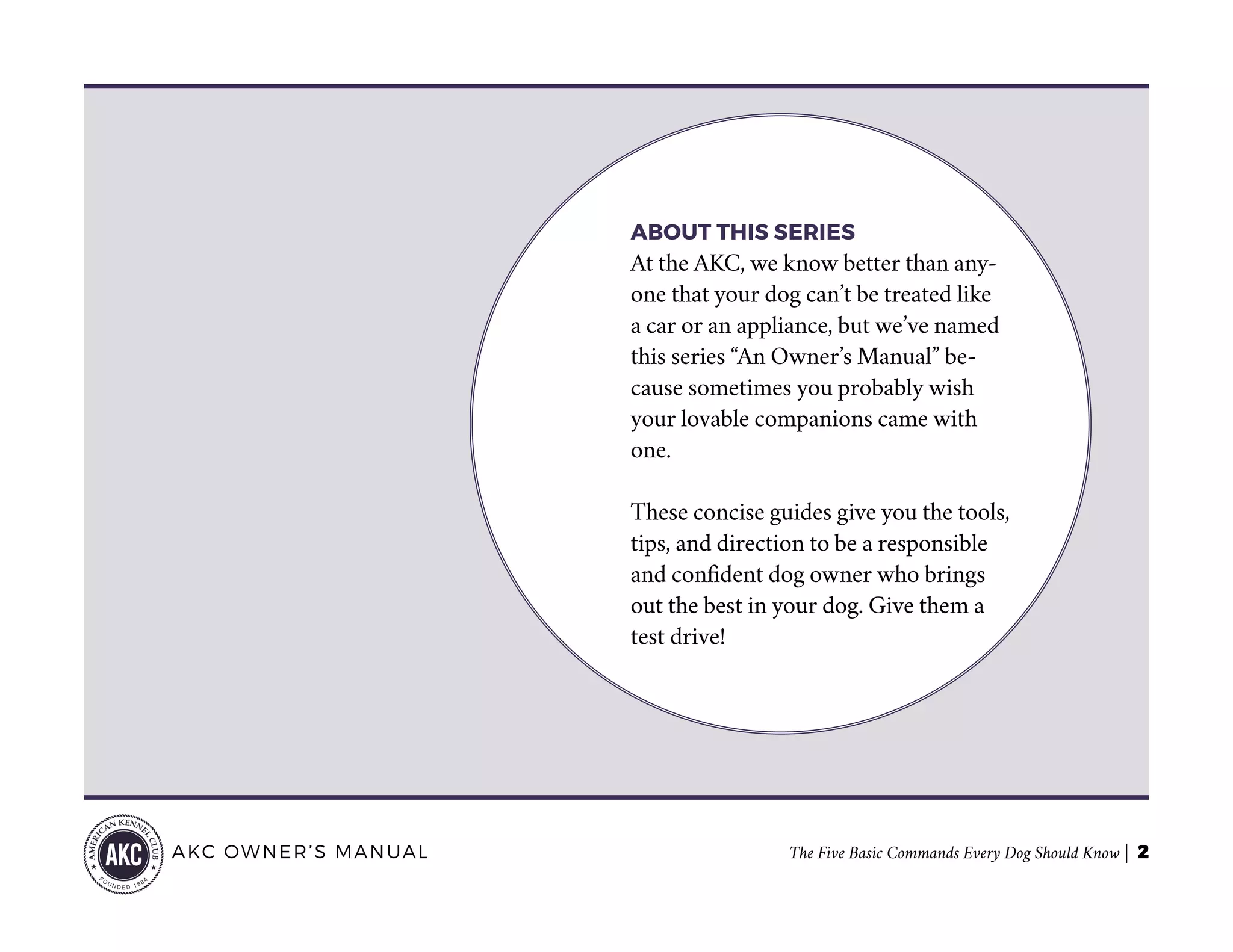 The 5 Basic Commands Every Dog Should Know | PDF