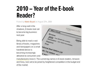 The Evolution of the Digital Reader | PPT