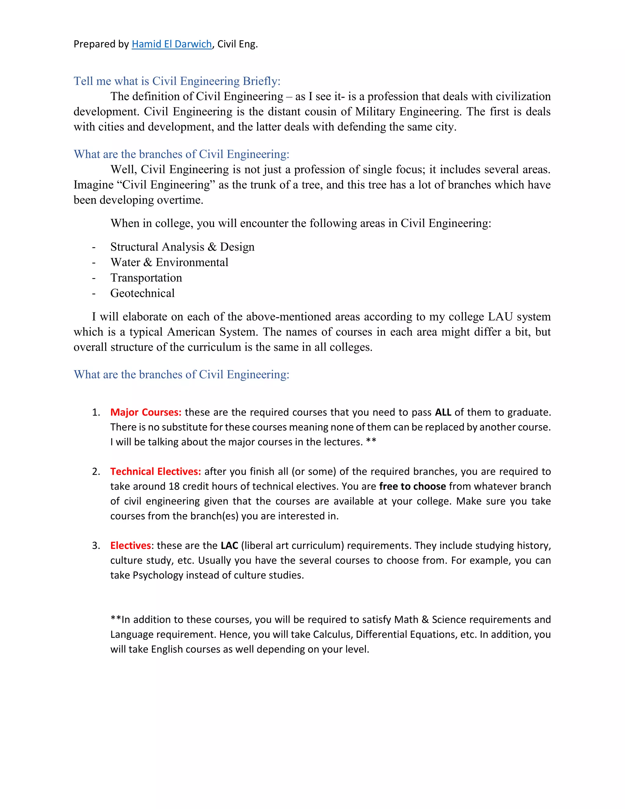 Civil Engineering: what you need to know ! | PDF