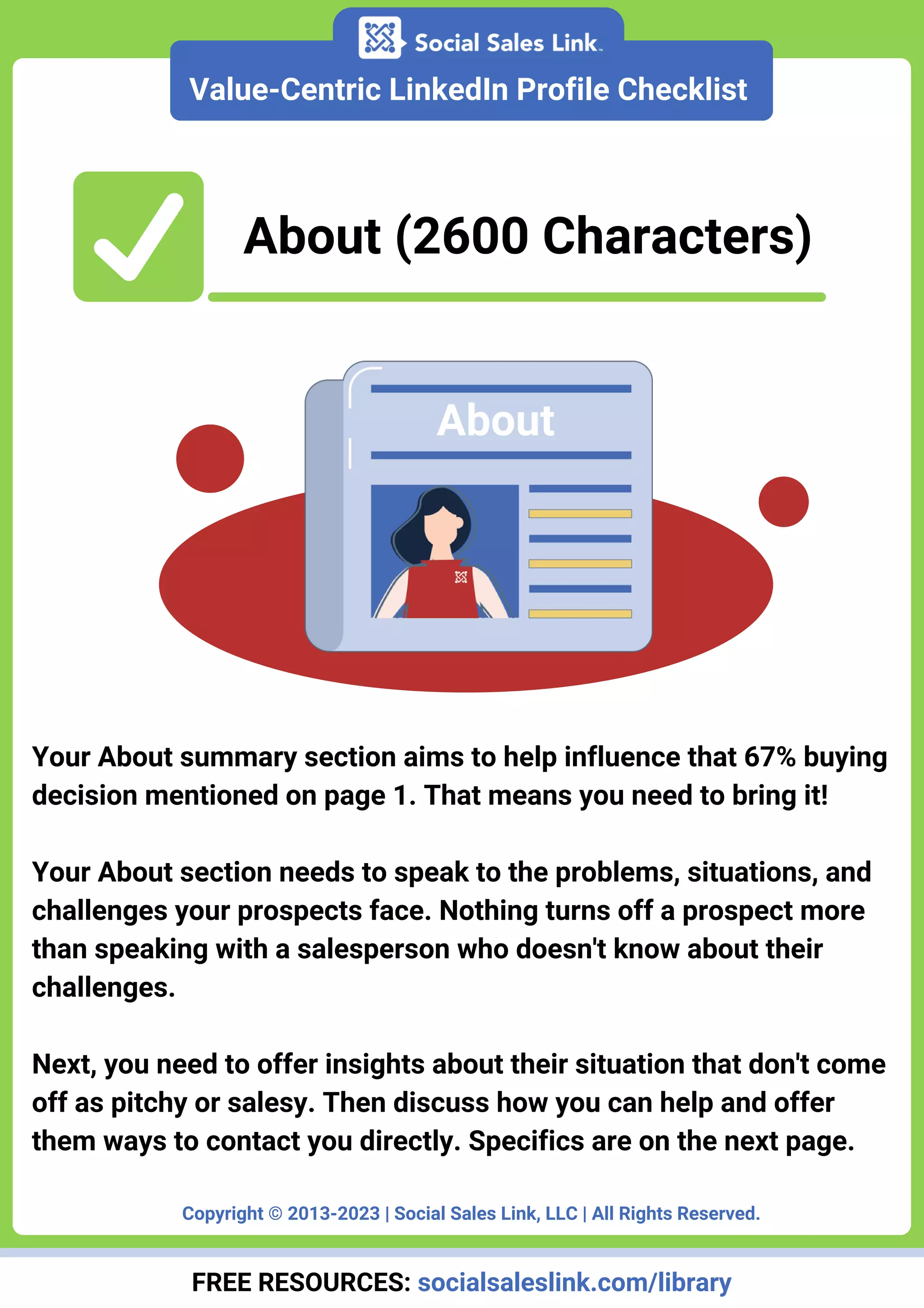 Value-Centric LinkedIn Profile Checklist | PDF