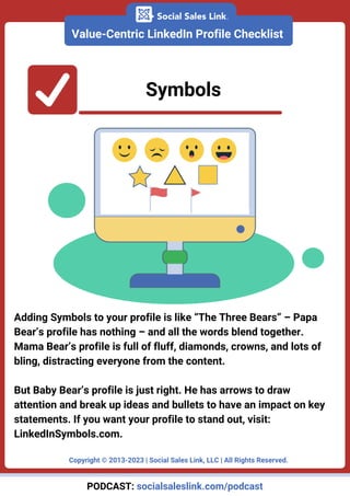 Value-Centric LinkedIn Profile Checklist | PDF