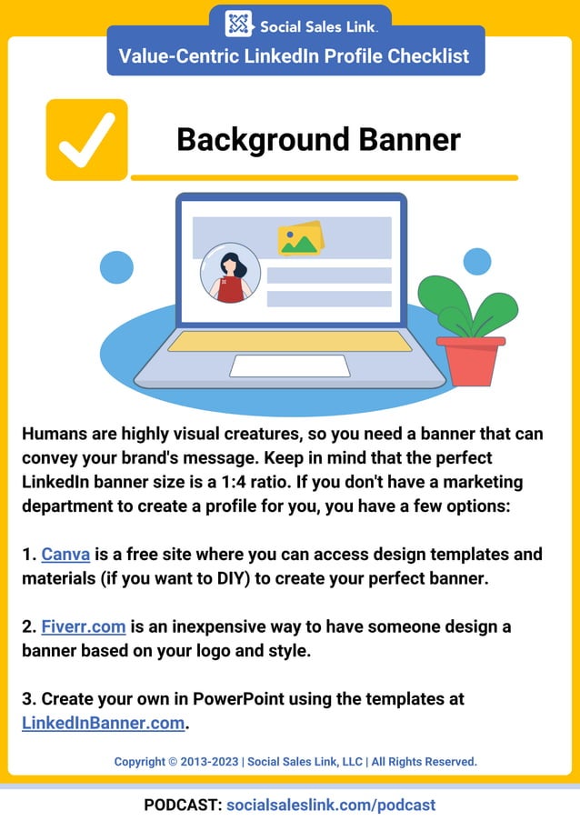 Value-Centric LinkedIn Profile Checklist | PDF