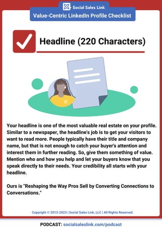 Value-Centric LinkedIn Profile Checklist | PDF