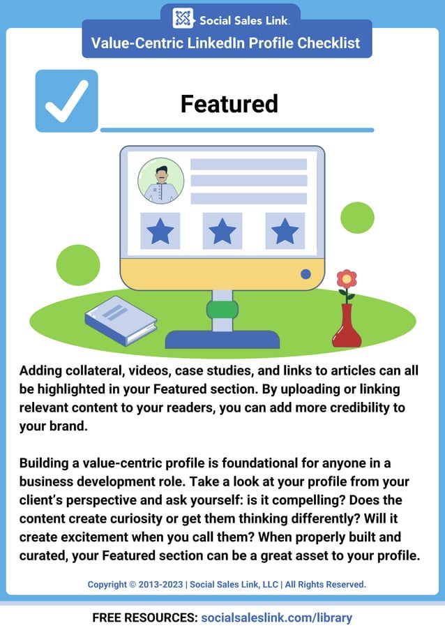 Value-Centric LinkedIn Profile Checklist | PDF
