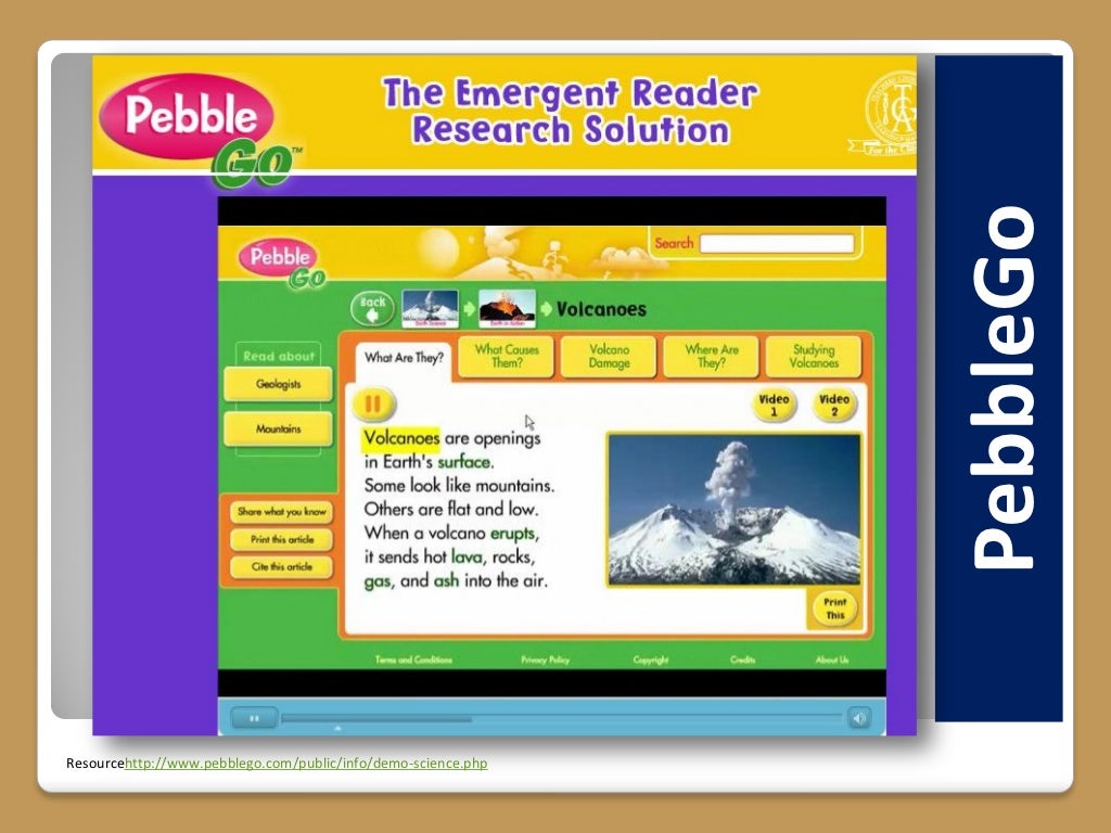 PebbleGo Resourcehttp://www.pebblego.com/public/info/demo-science.php