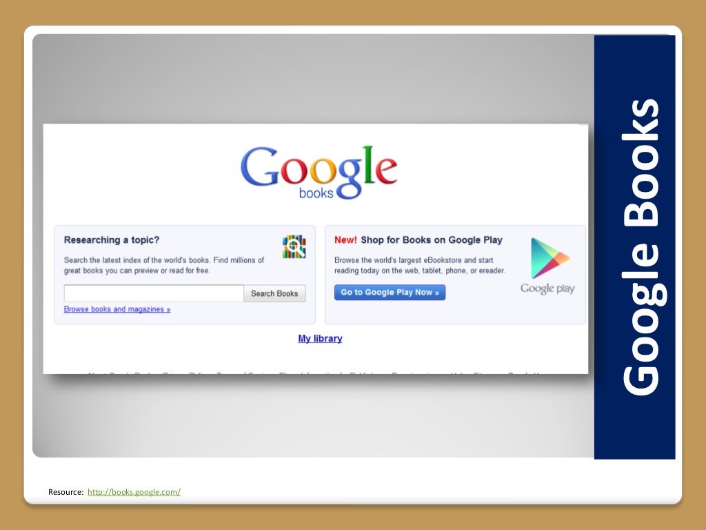Google Books Resource: http://books.google.com/