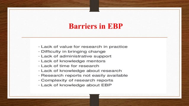EBP | PPTX | Healthcare Industry | Industries
