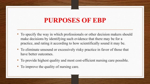 EBP | PPTX | Healthcare Industry | Industries