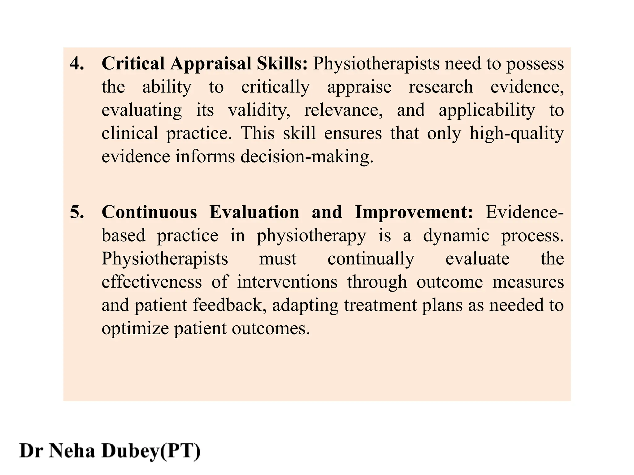 Evidence-based practiceEBP) in physiotherapy | PPTX