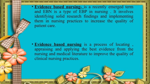 Evidence Based Practice-chapter-1-Evidence Based Nursing PPT | PPT