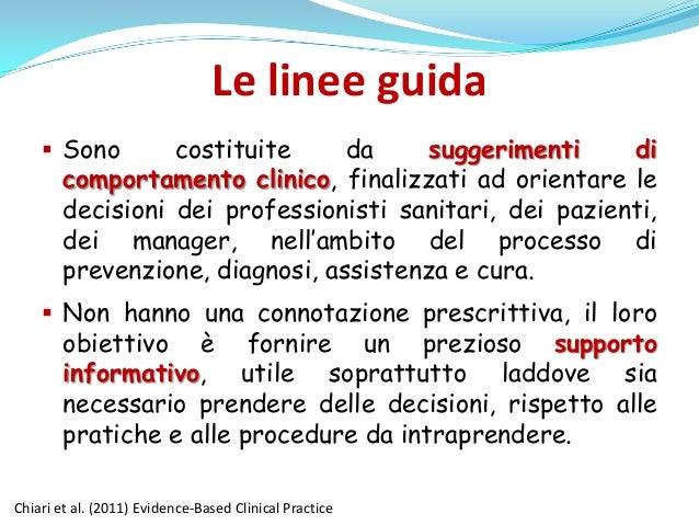 EBP, linee guida e protocolli