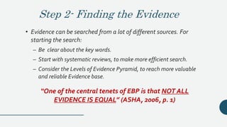 Evidence Based Practice - EBP | PPTX