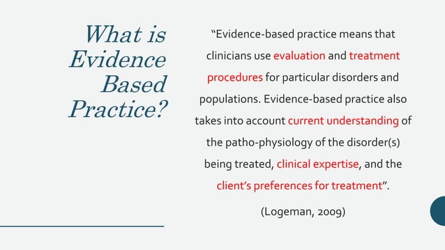 Evidence Based Practice - EBP | PPTX | Medical Health