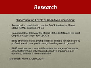 Evidence-based practice for clients that have dementia | PPTX