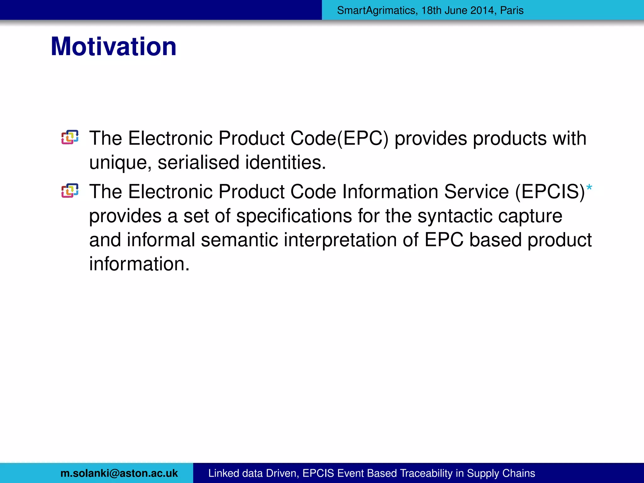 Linked data driven EPCIS Event based Traceability across Supply chain ...