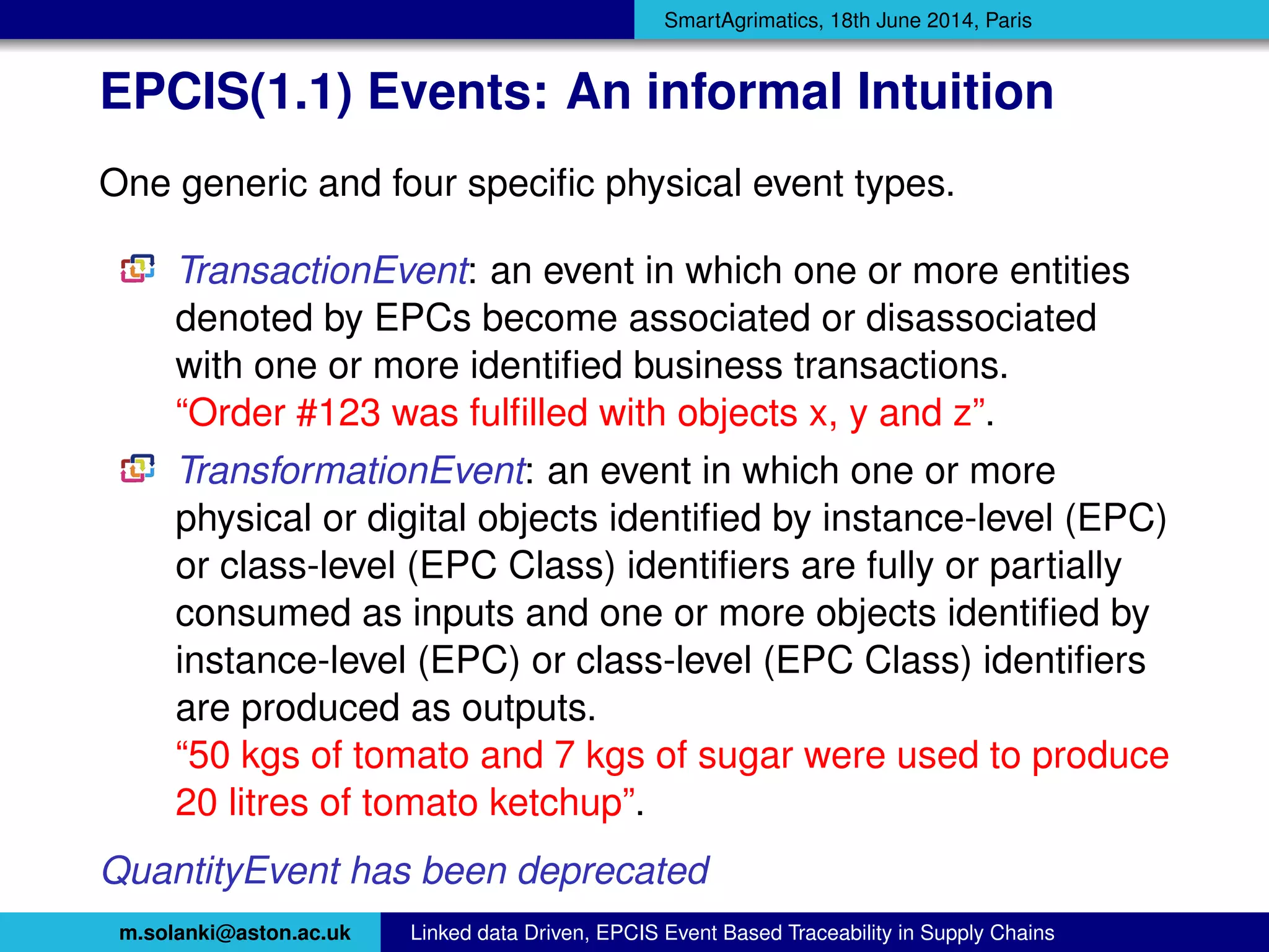 Linked data driven EPCIS Event based Traceability across Supply chain ...