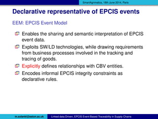 Linked data driven EPCIS Event based Traceability across Supply chain ...