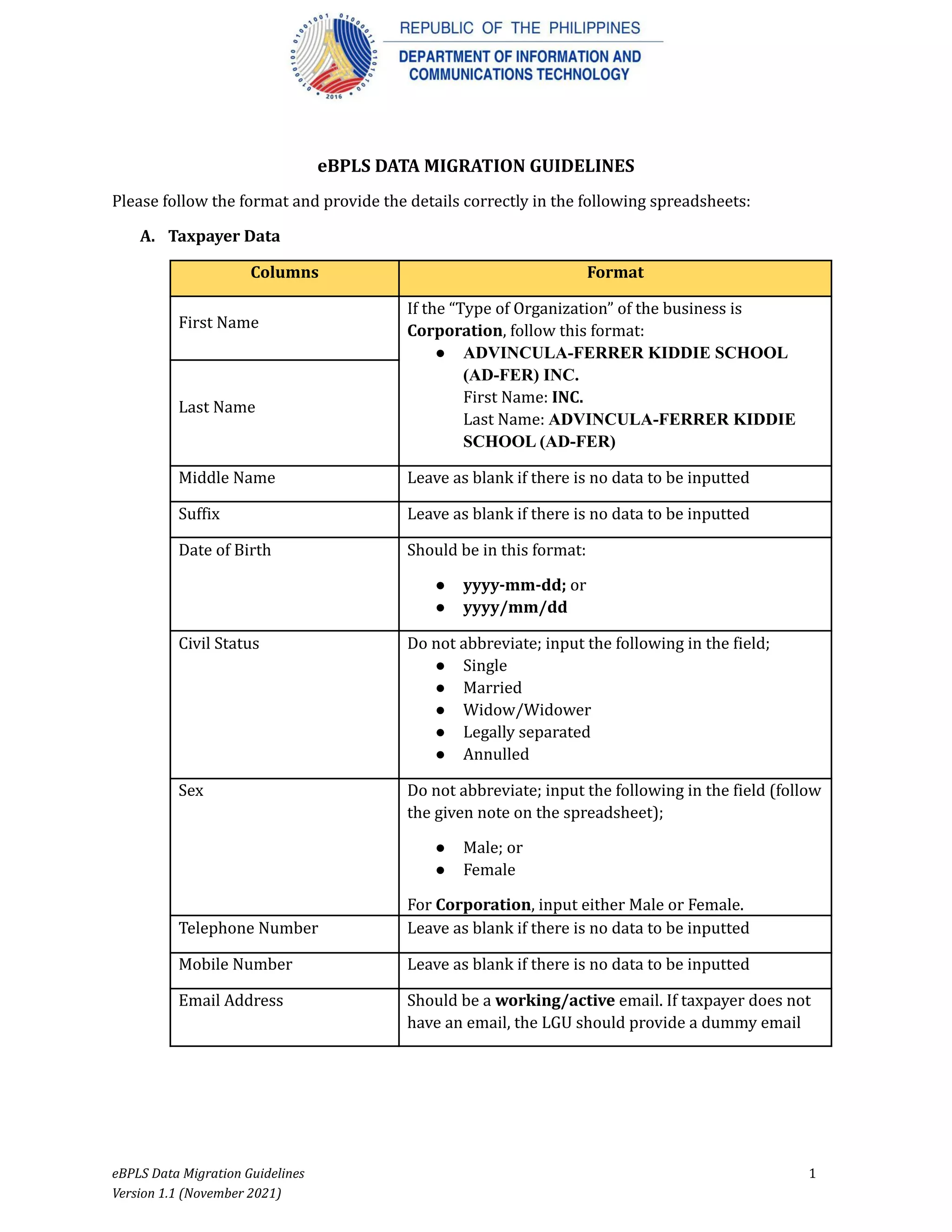 E bpls data-migration-guidelines | PDF