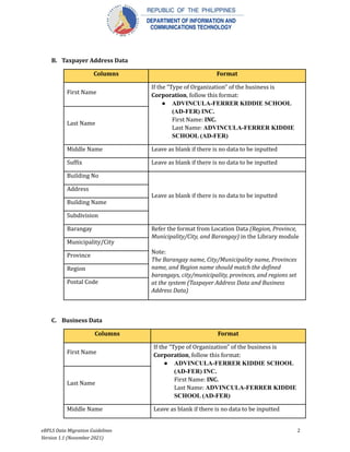 E bpls data-migration-guidelines | PDF