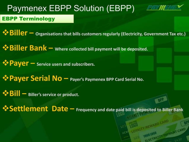 Paymenex Bill Presentment and Payment System | PPTX
